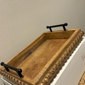 Accents | Wood Decorative Tray With Handles | Poshmark